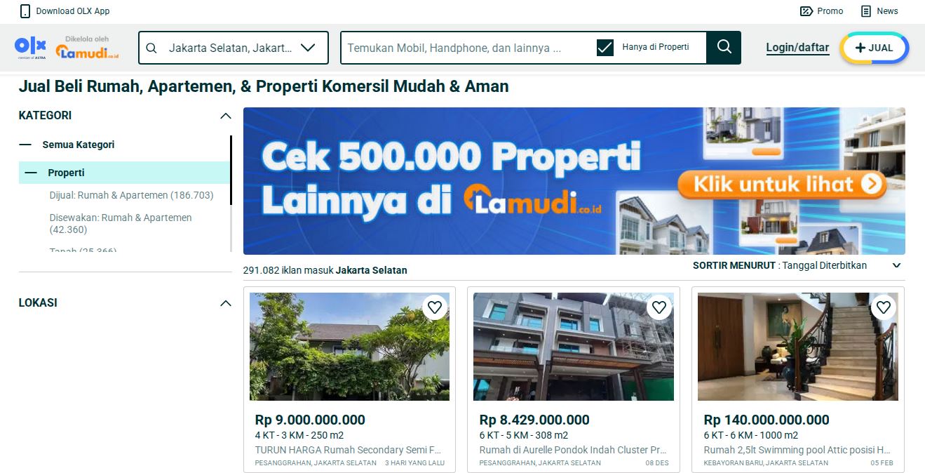 Rekomendasi Website Properti Terbaik di Indonesi